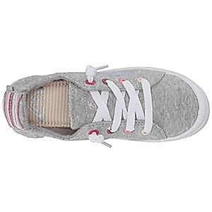 Roxy Girl's Bayshore Slip ON Sneaker Shoe, Grey Heather New, 2 Medium Youth US Big Kid