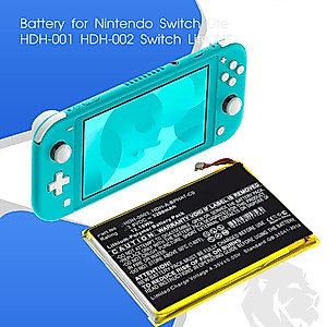 LIONX Battery Replacement for Game Console HDH-001 HDH-002 Switch Lite Switch Lite NS HDH-003 HDH-A-BPHAT-C0 3200mAh / 12.16Wh 3.8v Li-Polymer Black