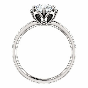 SISGEM 10K 14K 18K Solid Gold Engagement Rings for Women,Set 1.2/2.2 carat(cttw) Round Cut Moissanite Rings Wedding Engagement Anniversary Promise Bridal Bands with Engraved Name (18K-Gold)