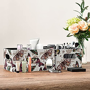 Butterfly Beautiful Storage Basket Felt Storage Bin Collapsible Towel Storage Convenient Box Organizer for Pet Supplies Magazine