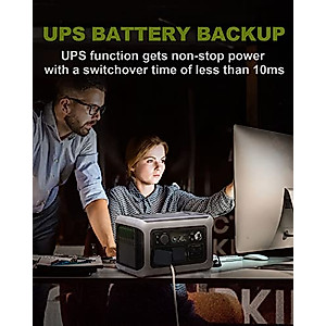 ALLPOWERS 299Wh 600W Portable Power Station R600, LiFePO4 Battery Backup with UPS Function, 1 Hour to Full 400W Input, MPPT Solar Generator for Outdoor Camping, RVs, Home Use