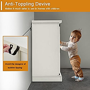 Okvnbjk Buffet Cabinet with Storage, Farmhouse Coffee Bar Cabinet, 32in Sideboard Accent Cabinet with Sliding Barn Door, Buffets & Sideboards for Kitchen Living Room (White)