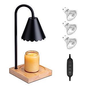 Abisailov Electric Candle Warmer Lamp with Timer, Candle Lamp Warmer for Jar Candles, Dimmable Lamp Candle Warmer Light, Aesthetic Candle Warming Lamp, Modern Candel Warmer