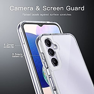 JETech Case for Samsung Galaxy A14 5G 6.6-Inch (Not for A14 4G), Non-Yellowing Shockproof Bumper Protective Phone Cover, Anti-Scratch Hard PC Back (Clear)