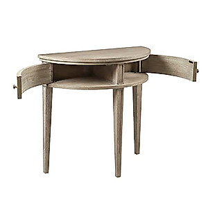 MARTHA STEWART Console Table for Entryway with Storage Farmhouse Living Room Furniture Décor, 31" W x 14" D x 30" H, Reclaimed Greige