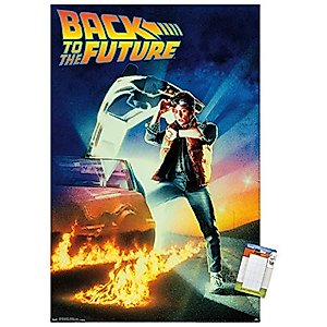 Trends International Back to the Future - One Sheet Wall Poster, 22.375" x 34", Premium Poster & Mount Bundle