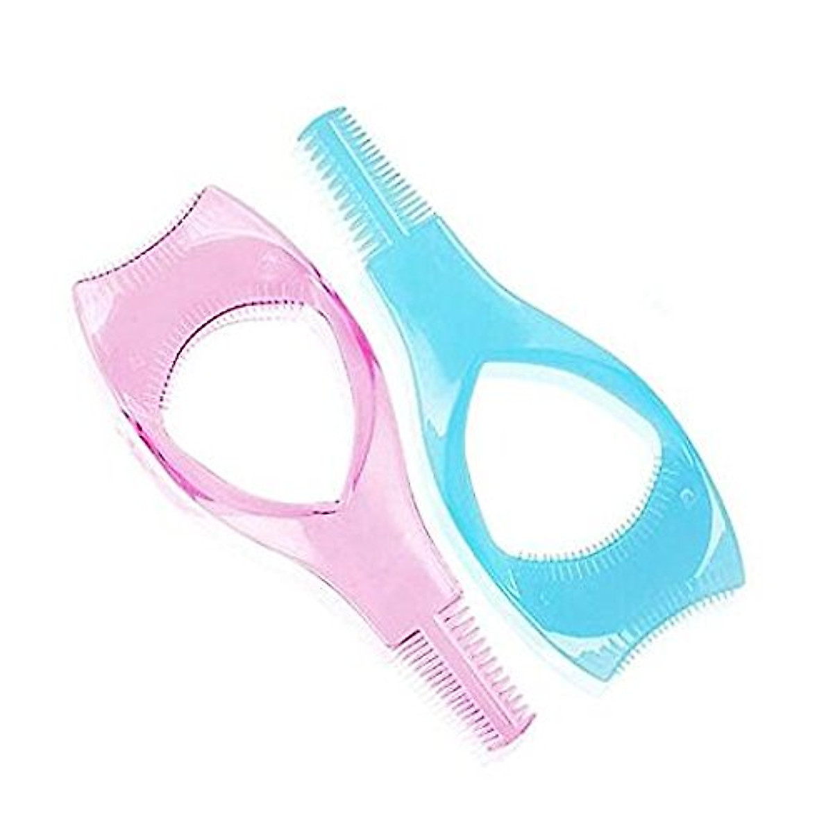 2PCS 3 in 1 Mascara Tool Plastic Makeup Eyelash Shield Applicator Guide with Eyelash Assist Comb Brush Guard Eyelashes Brush for Women Girls (Color Random)
