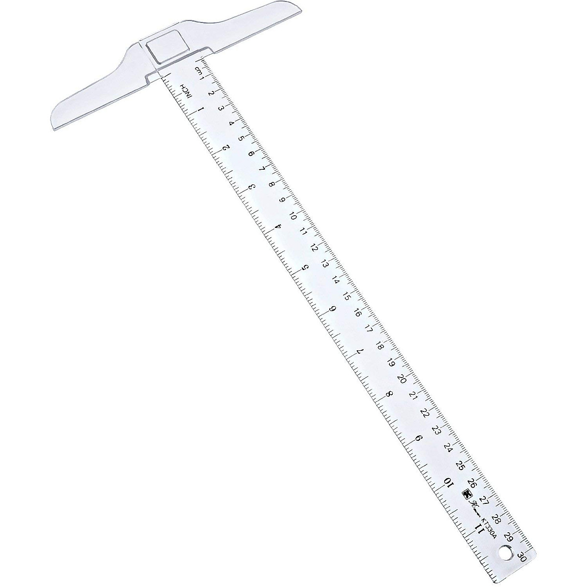 Pangda 12 Inch/ 30 cm Junior T-Square Plastic Transparent T-Ruler for Drafting and General Layout Work (1)