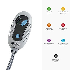 Beautyrest Fleece Electric Blanket Heated Throw Wrap Super Soft Hypoallergenic with Auto Shutoff-3-Setting Controller, 50 x 60 in, Ivory