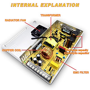 12V DC Power Supply 30A AC 96V-240V Converter Adapter Universal Regulated Switching Power Supply 12Volt 360W LED Power Supply for LED Strip,CCTV, Radio, Computer Project (12V 30A 360W)