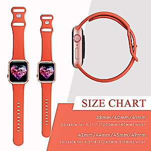 Compatible for Apple Watch Band 38mm 40mm 41mm Women Men, Soft Silicone Sport Band Strap for iWatch Bands Series 9 8 7 6 5 4 3 2 1 SE, 15Pack