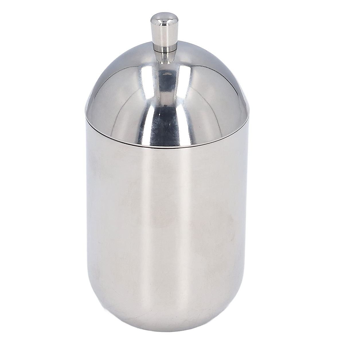 Natudeco Cotton Swab Holders 304 Stainless Steel Cotton Ball Canisters Light Luxury Storage Jar Dustproof Water Resistant Toothpick Dispenser with Lid for Home Bathroom