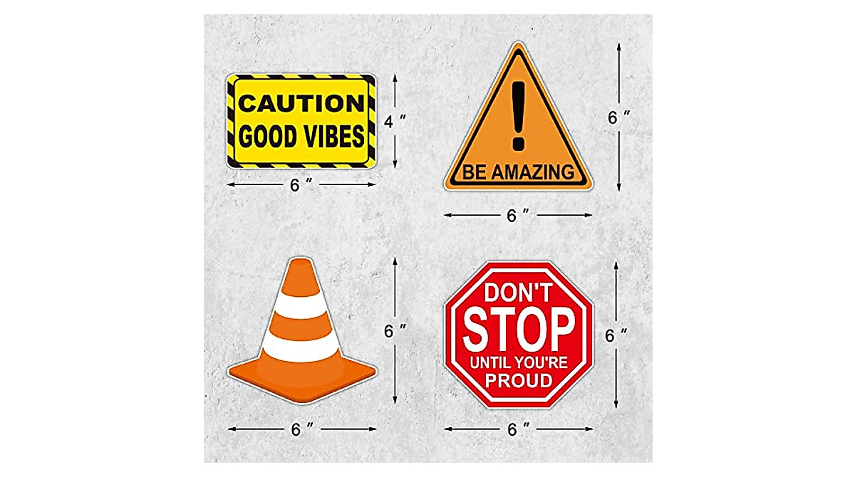 42 Pcs Under Construction Bulletin Board Set for Kids