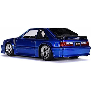1989 GT 5.0 Candy Blue with Silver Stripes Bigtime Muscle 1/24 Diecast Model Car by Jada 31863