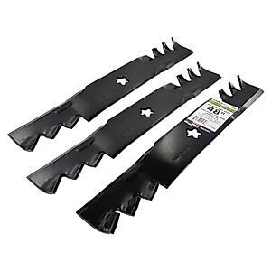 Maxpower 561735XB 3 Blade Commercial Mulching Set for 48" Cut Craftsman, Husqvarna, Poulan, Replaces OEM no. 173921, 532173921, Black