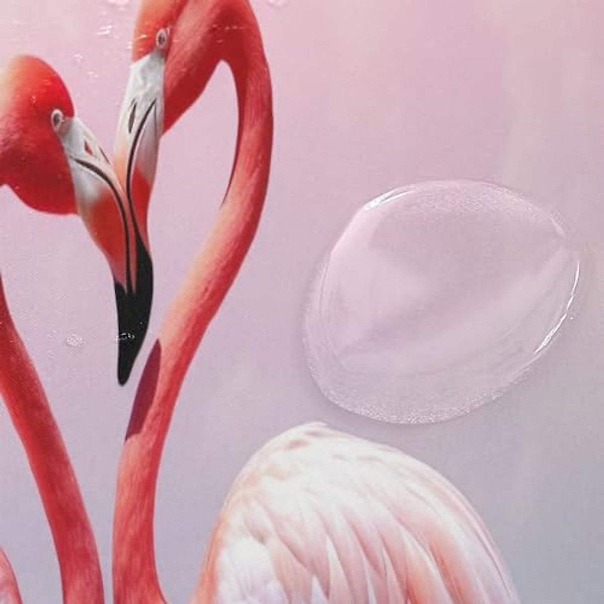 Kigai Flamingo Shower Curtains Waterproof Fabric Shower Curtain Bathroom Decoration with Hooks Washable Bathroom Shower Curtains 60x72 Inch