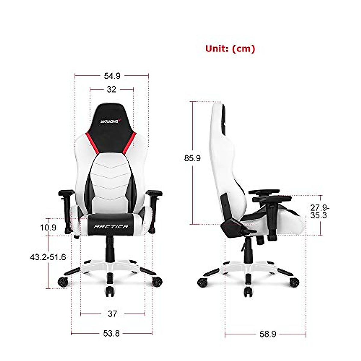 AKRacing Masters Series Premium Gaming Chair with High Backrest, Recliner, Swivel, Tilt, Rocker and Seat Height Adjustment Mechanisms with 5/10 Warranty