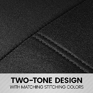 carXS Seat Covers for Cars, Black Two-Tone Car Seat Covers with Matching Back Seat Cover, Made to Fit Most Auto Truck Van SUV, Interior Car Accessories, Car Seat Cover Full Set