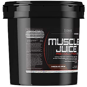 Ultimate Nutrition Muscle Juice Revolution 2600, Lean Muscle Mass Gainer Protein Powder with Glutamine, Whey Protein Isolate for Weight Gain, Time Release Carbohydrates, 11.1 Pounds, Chocolate