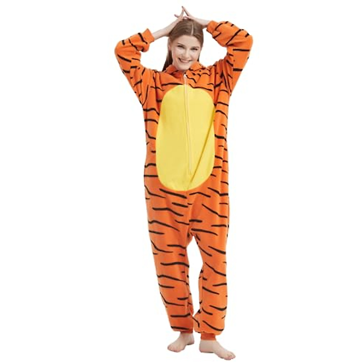 Waninxoin Unisex Adults Halloween Costumes Onesie Animal Outfit Sleepwear animal One-piece pajamas