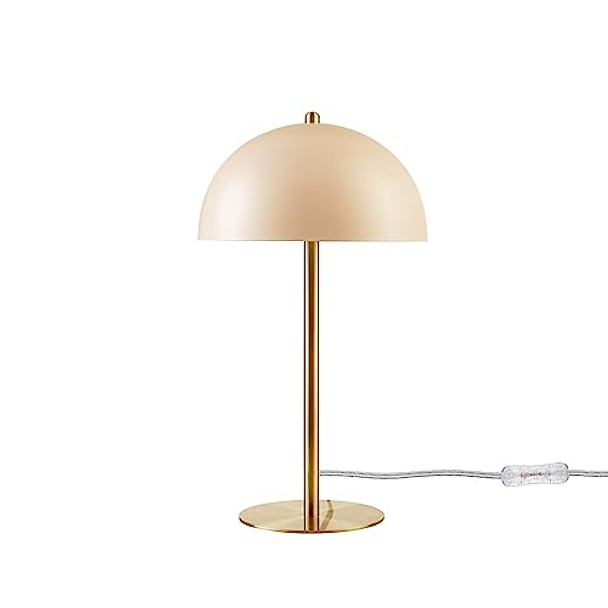 Globe Electric 52332 15" Desk Lamp, Matte Pink, Matte Brass Accents, in-Line On/Off Rocker Switch