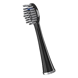Waterpik Full Size Replacement Brush Heads with Covers for Toothbrush SFFB-2EB, 2 Count Black & Whitening Water Flosser Refill Tablets (30 Count) - Only for The Whitening Flosser