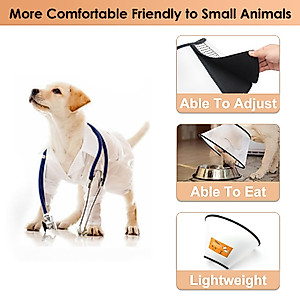 Juvielich Soft Dog Cone Collar for Small Medium Dogs Comfy Cones to Stop Licking Protective Collar for Dog After Surgery Anti-Bite Lick, Adjustable Recovery Elizabethan Dog Collar 1 Pcs(Neck:14-18in)
