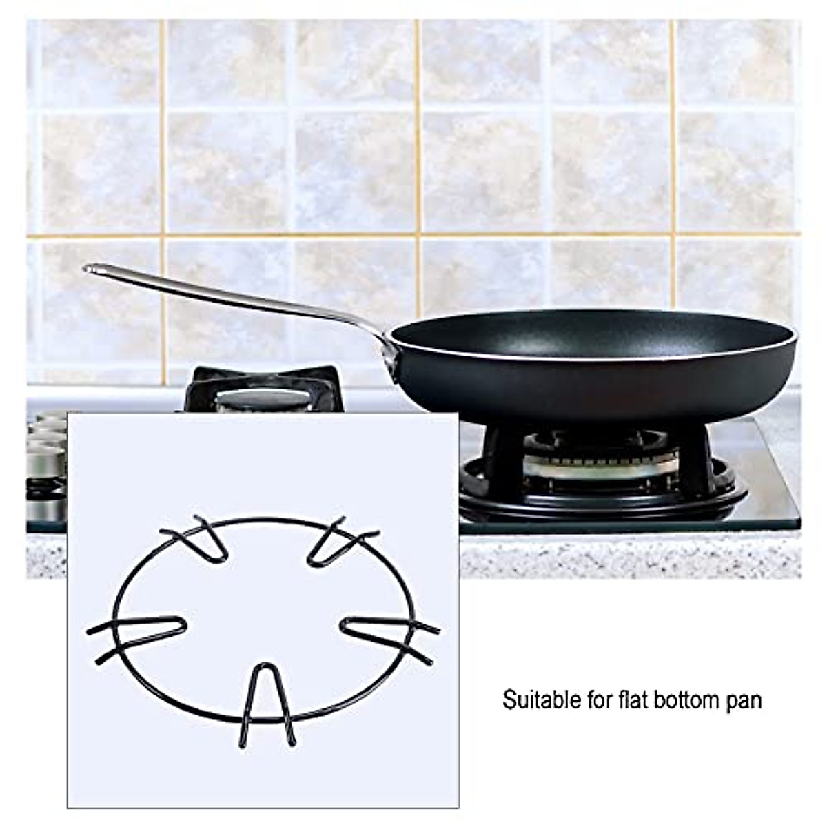 SOLUSTRE 6 Pcs Milk pan stand gas stove pan support gas ring trivet pot stovetop grate rack stove top hob replacement grill grates Kitchen Accessories bracket ring Gas stoves enamel