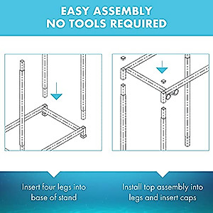 TitanEze 55 Gallon Double Aquarium Stand (2 Stands in 1), Fish Tank Stand, Bird Cage Stand, 50.5" W x 32" H x 13" D