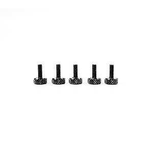 Computer PC Graphics Card M3x 6mm 8mm 12mm Knurled Head Thumb Screws Black Anodized Aluminum Thumbscrew (M3 x 6mm, 100)
