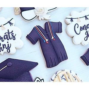 Graduation Gown Cookie Cutter, 4" Made in USA by Ann Clark