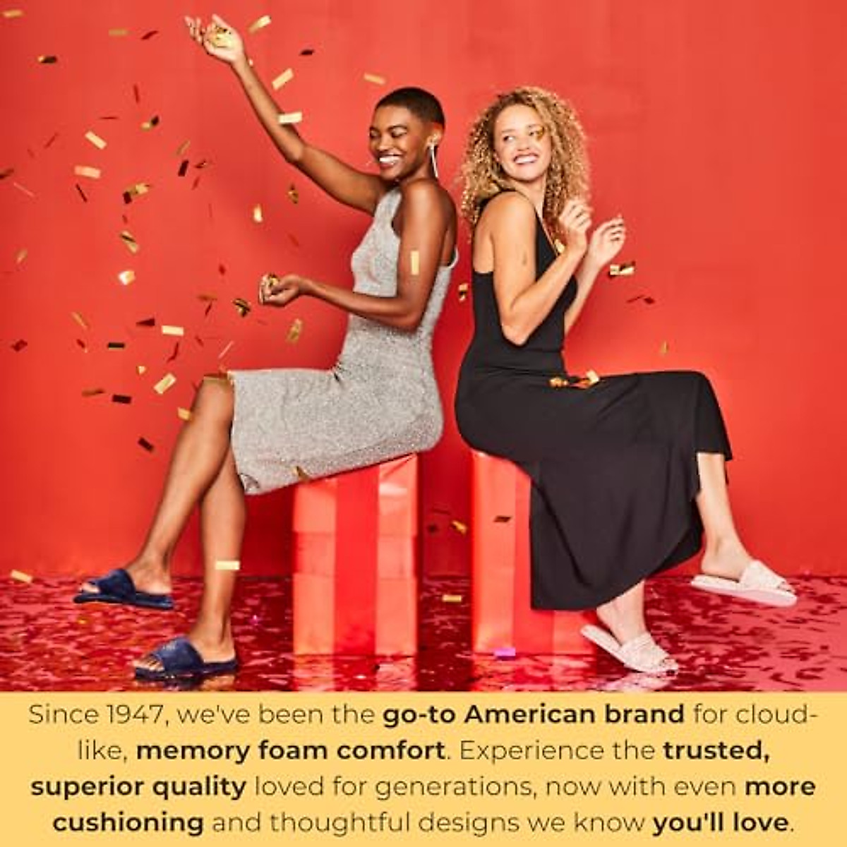 Dearfoams Women's Beatrice Velour Slide Slipper, Pewter, Medium