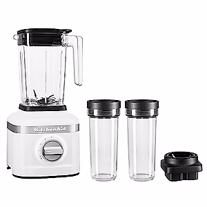 KitchenAid K150 3 Speed Ice Crushing Blender with 2 Personal Blender Jars - KSB1332Y - White