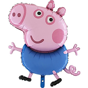 Grabo® 37 Inch George - Peppa Characters - Foil Balloon - Kids Party Balloons