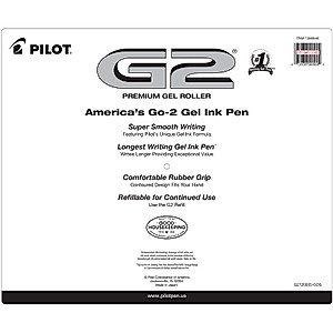 PILOT Pen G2 Assorted Premium Gel Ink Pens, Retractable And Refillable, Fine Point, 0.7mm, 20 Count Pens