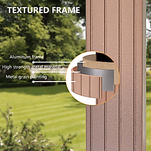 GAZEBEST 12x16 ft Hardtop Gazebo Outdoor Aluminum Patio Gazebo Double Roof Galvanized Steel Gazebo Canopy with Netting and Curtains,for Garden Patio,Patio Backyard,Deck and Lawns