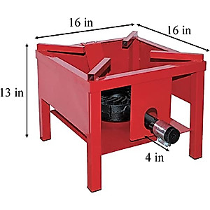 Martin Portable Outdoor Propane Burner Cooker Stand Regulator 4' Hose 65,000 BTU/Hour