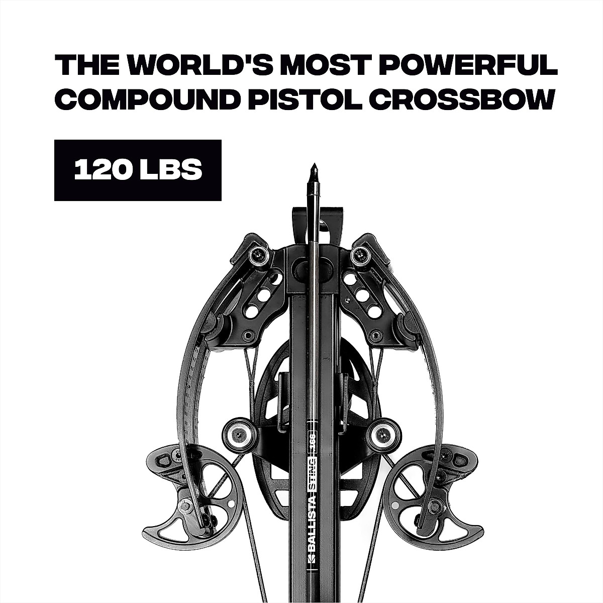 BALLISTA BAT Compound Mini Crossbow - Small Crossbow for Hunting, Fishing and Target for Adults and Youth - Fast 330fps, Powerful 130lbs, Lightweight 2.46lbs