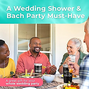 SassyCups Father of the Bride Stainless Steel Vacuum Insulated Tumbler Cup with Lid and Straw - Gift for Dad, Bride, Bridal Shower, Wedding, Engagement Party - Travel Tumbler Bride's Dad Gift -