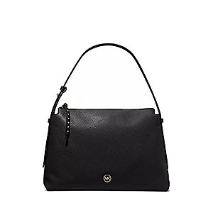 Michael Kors Shailene Medium Leather Hobo Shoulder Bag in Black