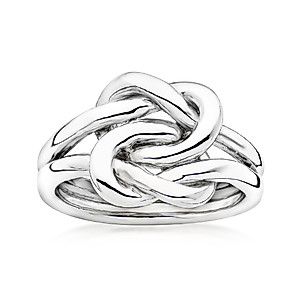 Ross-Simons Italian Sterling Silver Double Love Knot Ring. Size 7