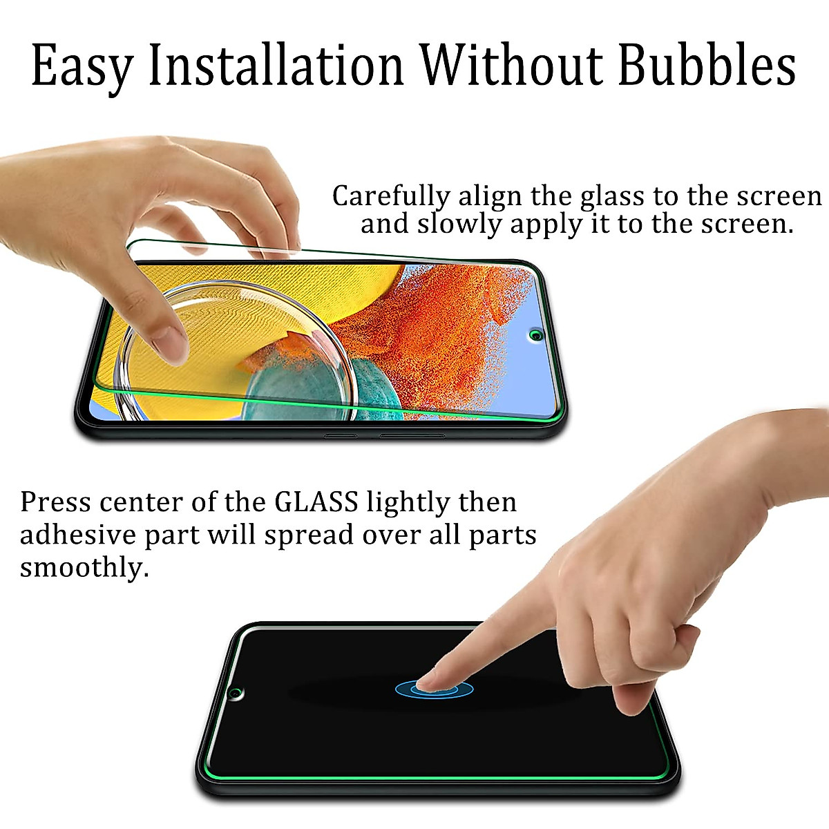 KATIN [2-Pack] Screen Protector Designed for Samsung Galaxy A54 5G Tempered Glass, Anti Scratch, Bubble Free, HD Clear, Case Friendly