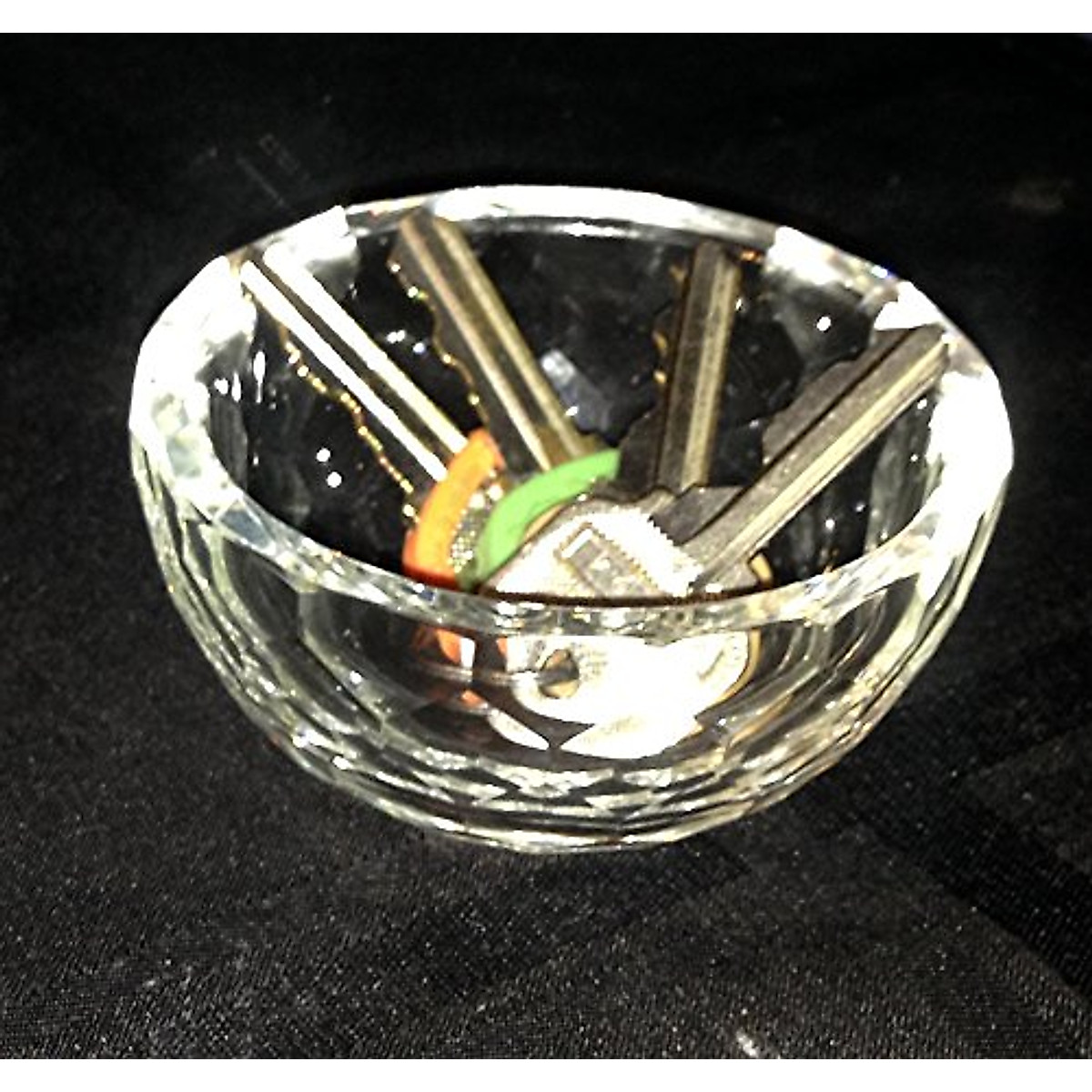 Amlong Crystal Clear Faceted Crystal Mini Bowl 3 Inch