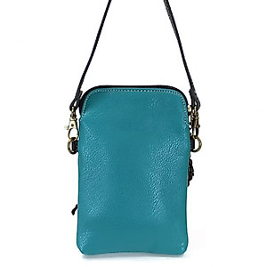 Chala Buffalo Collection Cross Body Bag (Turquoise 5 x 7.5")