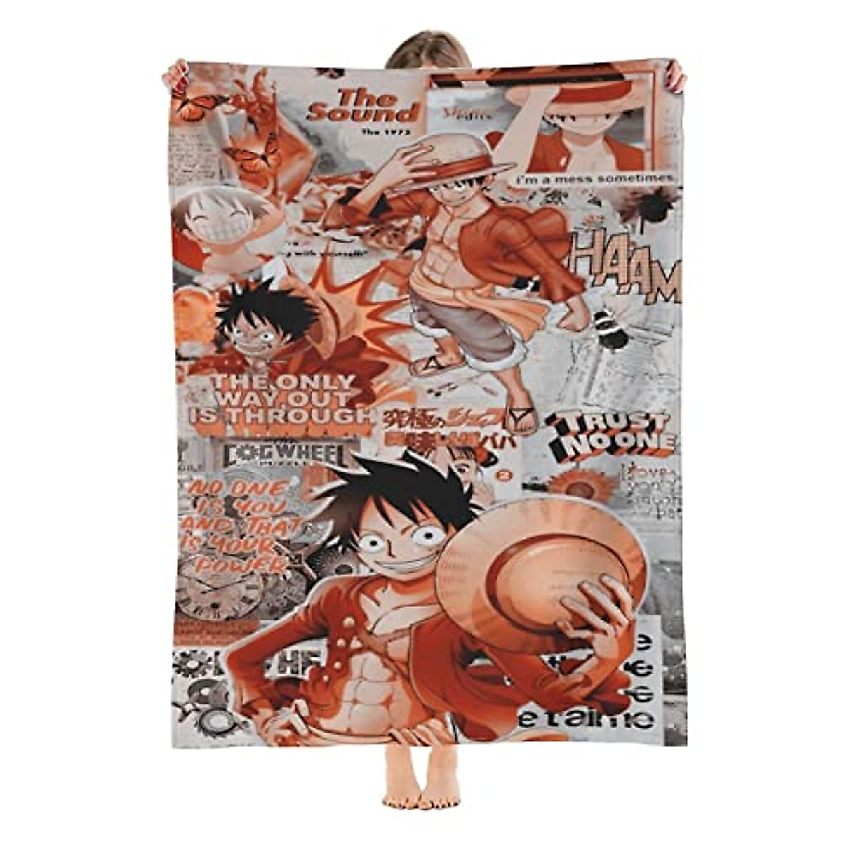 Japanese Anime Cartoon Blanket Cozy Blankets Ultra Soft Throw Blanket for Couch Bedding Living Room Gifts 50"x40"