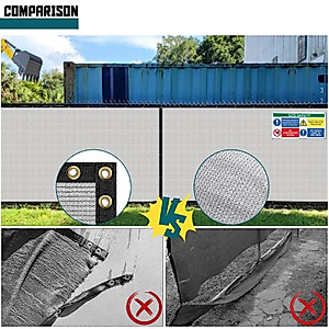TANG Sunshades Depot Grey/Gray 4'x50' 150 GSM with Zipties Privacy Fence Screen Commercial Construction Site Windscreen Residential Chainlink Fence Netting Cover Privacy Blockage Excellent Airflow