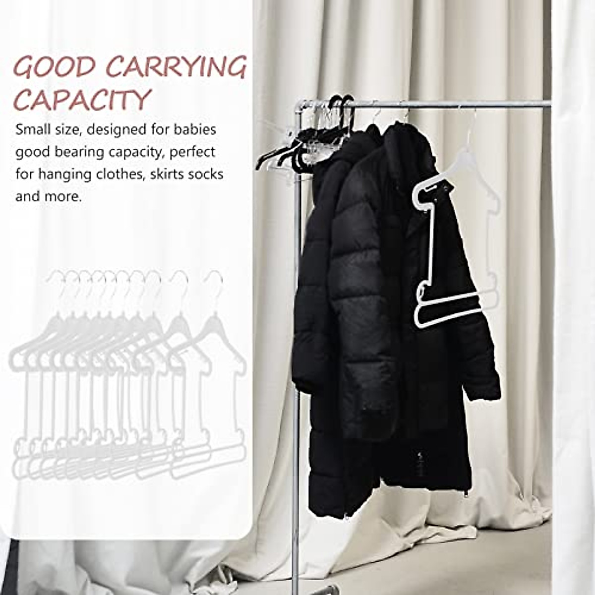 iplusmile Hangers 50 Pack Baby Hangers for Kids Clothes Plastic Kids Hangers for Nursery Children Clothes Hangers Toddler Clothes Hangers Baby Clothes Plastic Hangers 10pcs Hangers 100 Pack