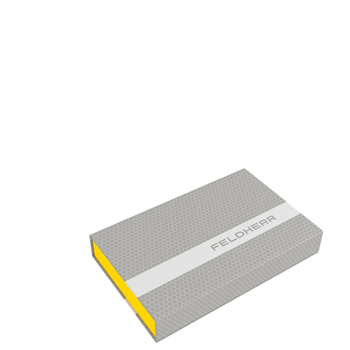 Feldherr Magnetic Box Yellow for Model Railway locomotives, Wagons and Vehicles - 6 Slots for Z Gauge - Vertical