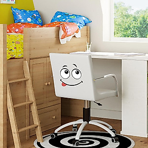 Funny Trash Can Sticker 4 Pack- 11.8in x 8.3in Large Garbage Can Stickers for Kitchen, Toilets Sticker，Adhesive Cartoon Expressions Decorative Sticker for Fridge Bucket Wall, Indoor Outdoor (4)