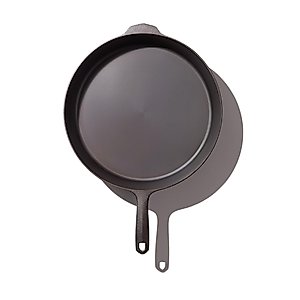 Field Company No.12 Cast Iron Skillet, 13 ⅜ inches—Smoother, Lighter, Made in USA, Vintage Style, Preseasoned